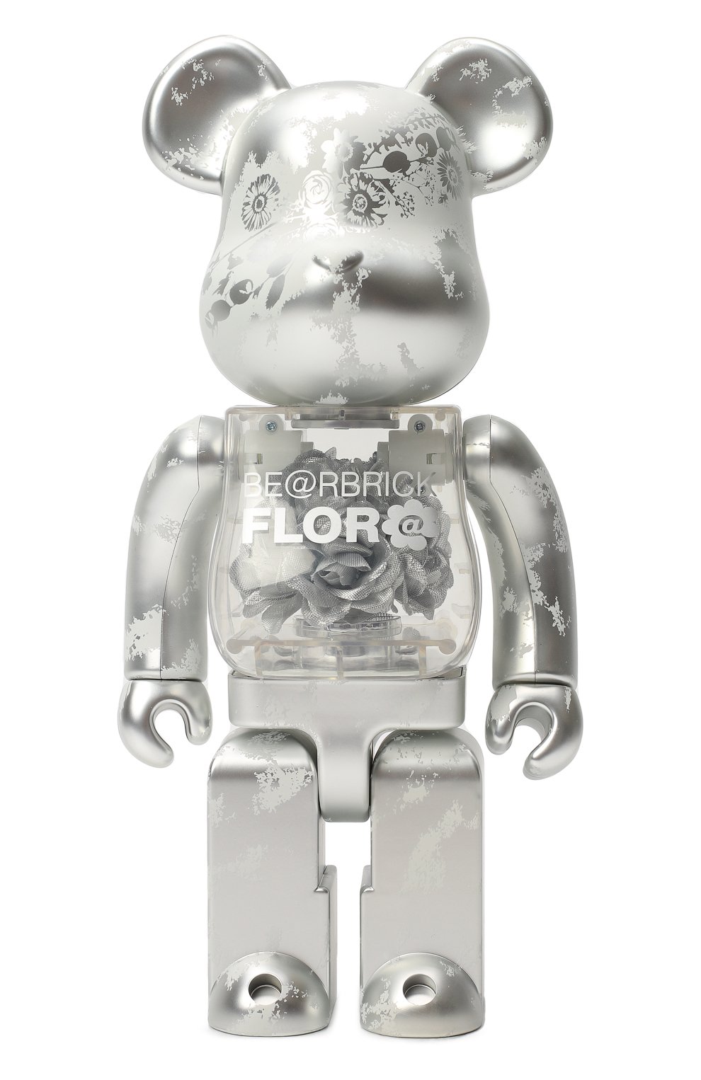 Фигура Bearbrick Flora (Flower) 400% Bearbrick, цвет Серебряный купить ...