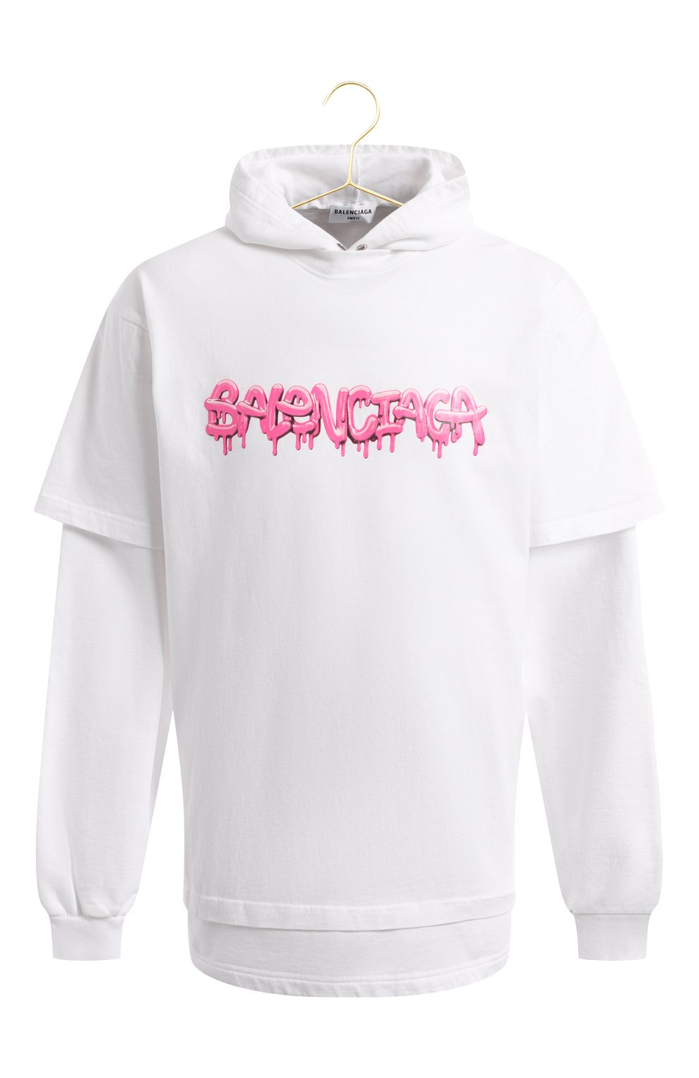 Хлопковое худи Balenciaga, цвет Белый купить на ресейл-платформе TSUM ...