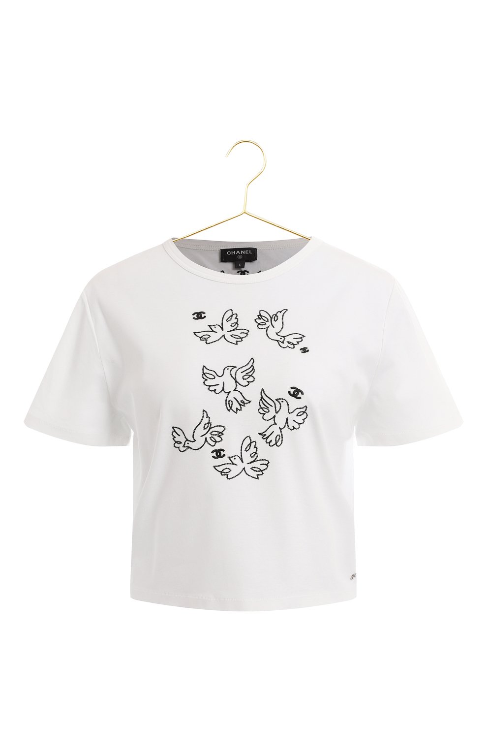 Хлопковая футболка Chanel, цвет Белый купить на ресейл-платформе TSUM ...