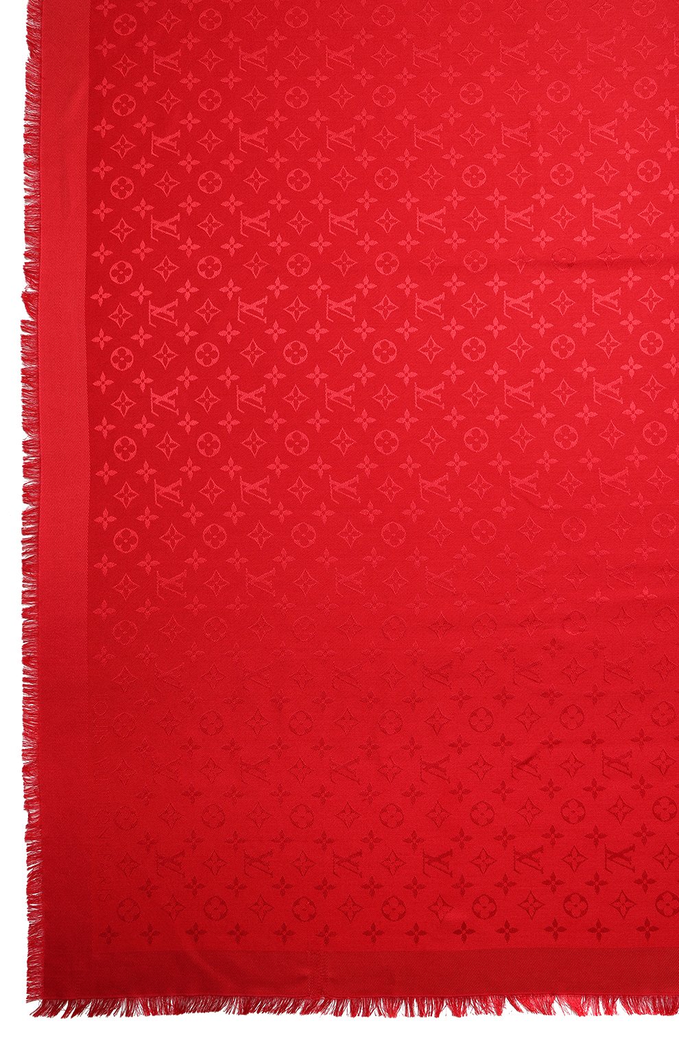 Платок из шелка и шерсти Louis Vuitton, цвет Красный купить на ресейл ...