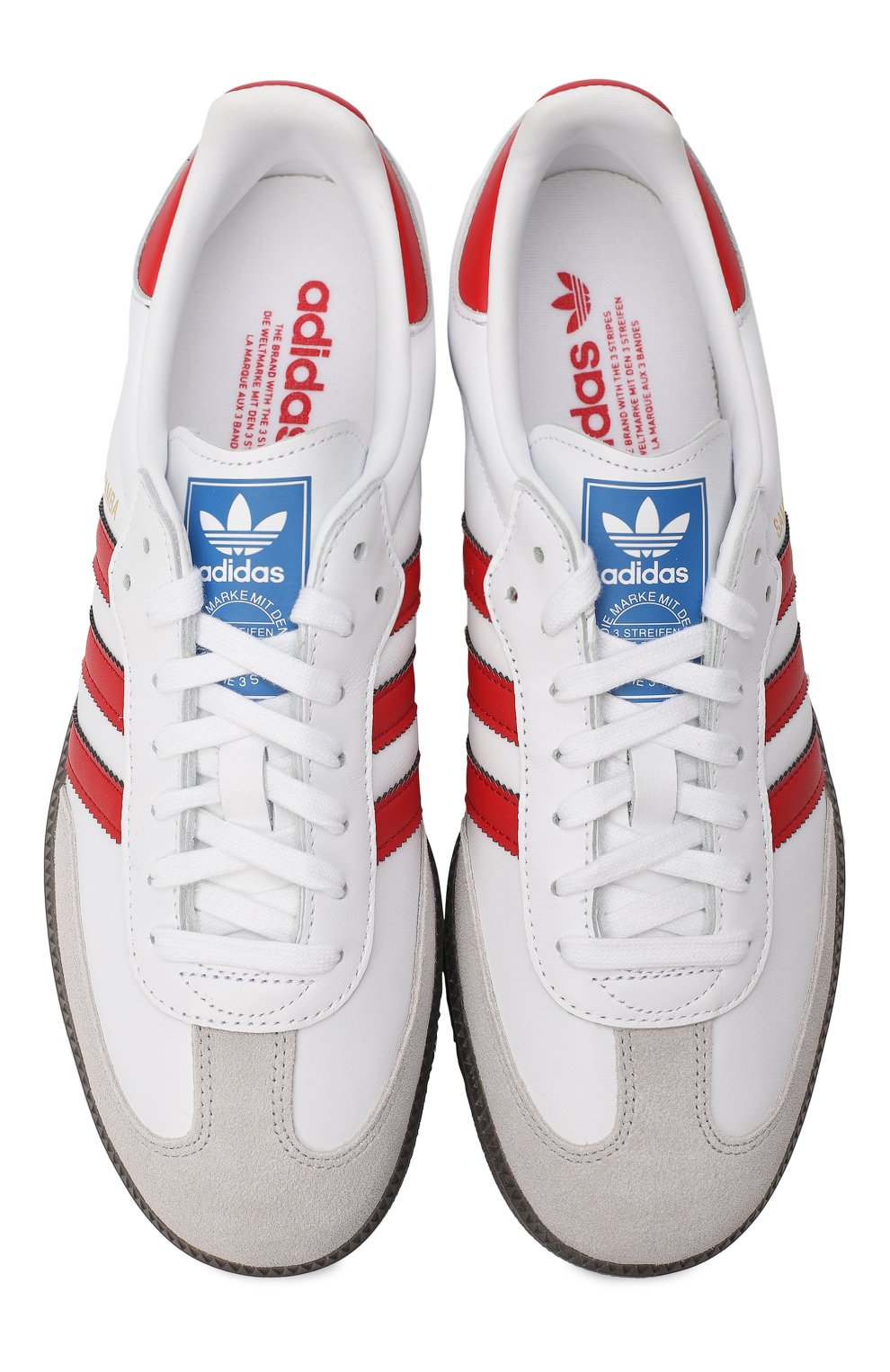 Кеды Samba OG White Better Scarlet adidas, цвет Белый купить на ресейл ...