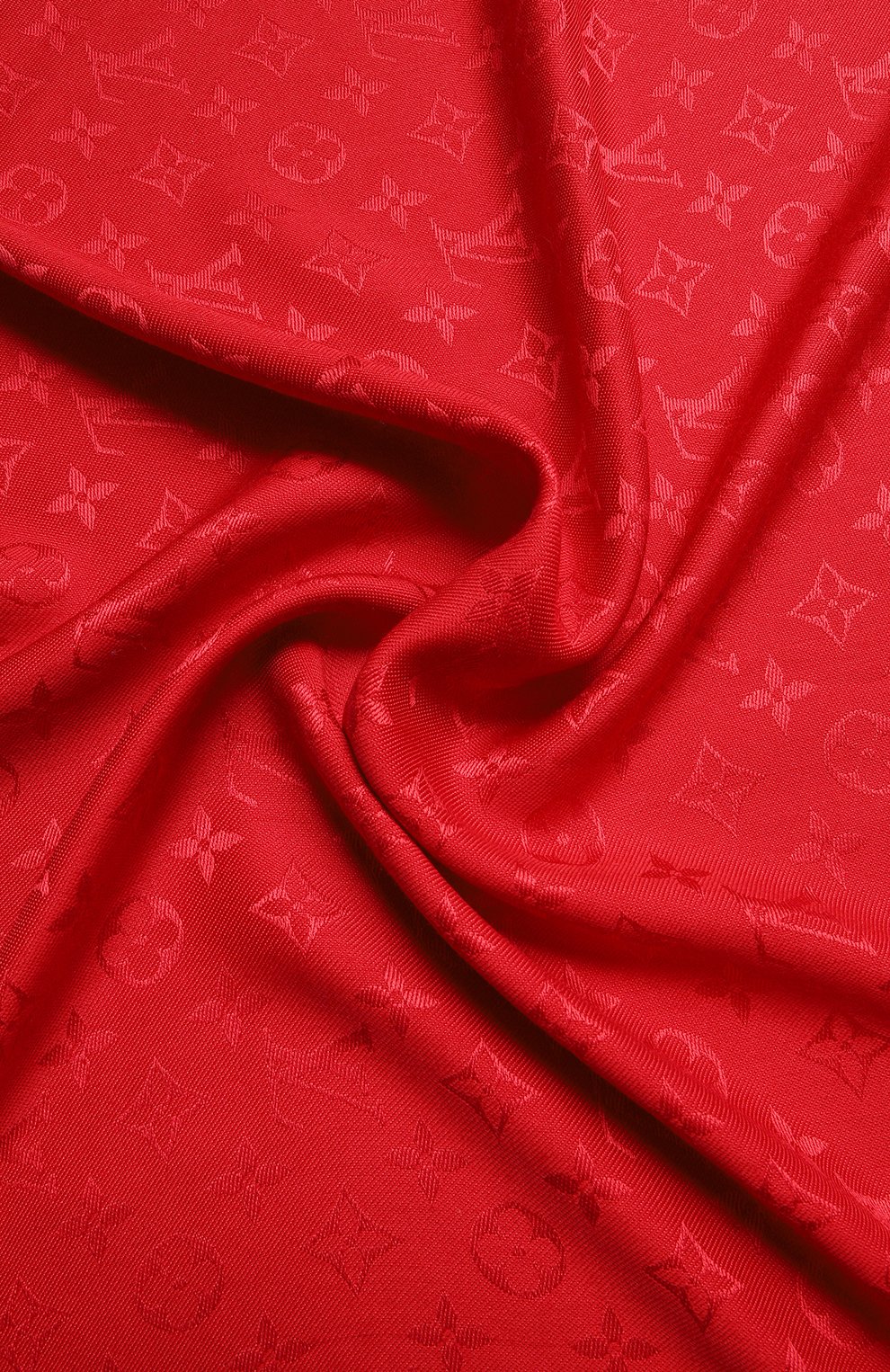 Платок из шелка и шерсти Louis Vuitton, цвет Красный купить на ресейл ...