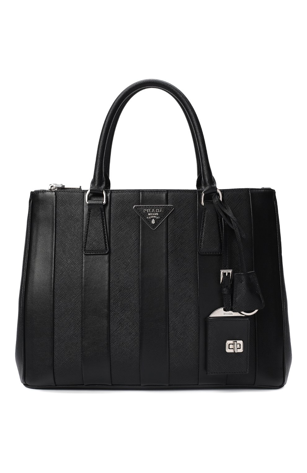 Сумка Galleria Striped Prada, цвет Чёрный купить на ресейл-платформе ...