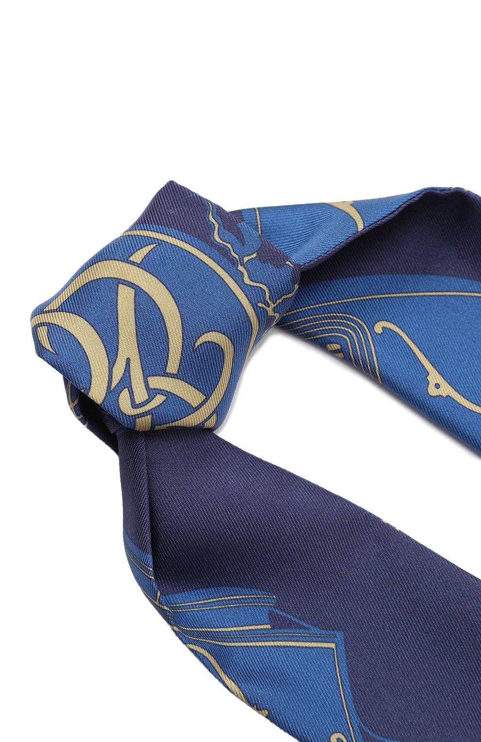 Шелковый шарф-твилли Hermes, цвет Синий купить на ресейл-платформе TSUM ...