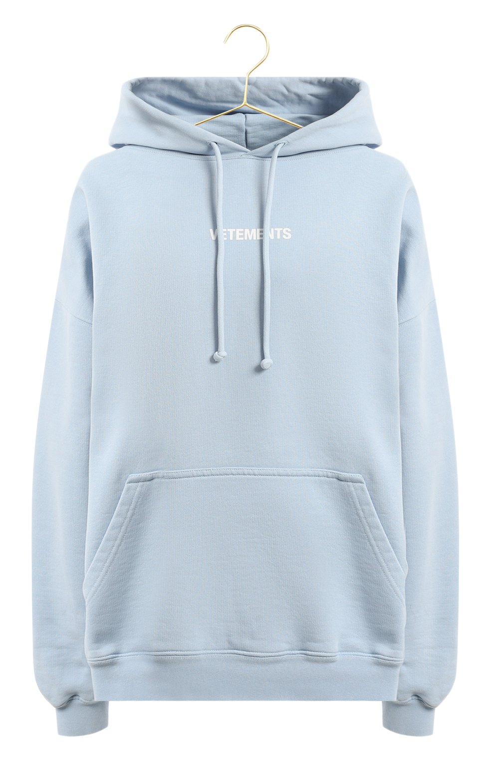 Хлопковое худи Vetements, цвет Голубой купить на ресейл-платформе TSUM ...
